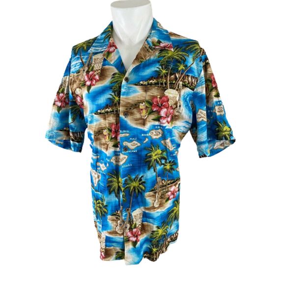 RJC | Shirts | Rjc Hawaiian Island Print Short Sleeve Button Down ...